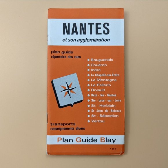 Other | Vintage Planguide Blay Nantes France With Map 196s | Poshmark